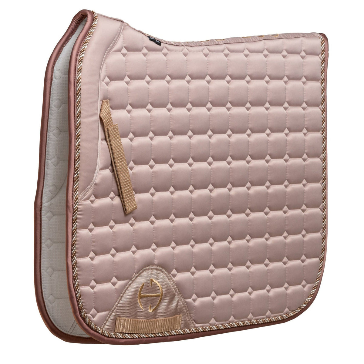 Satin Classic Dressage Saddle Pad - Champagne Taupe | Equine Exchange Tack Shop
