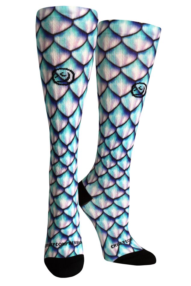 Mermaid 3D Aqua Compression Socks