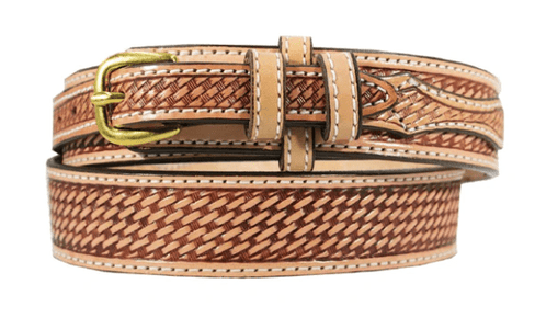 Gingerich Basketweave Leather Ranger Belt - CLEARANCE | Equine Exchange ...