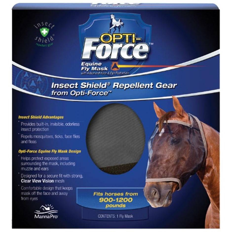 Opti-Force Equine Fly Mask w/Insect Shield | Equine Exchange Tack Shop
